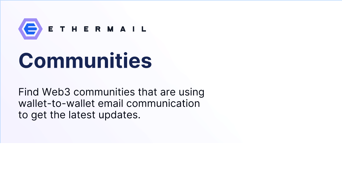 Communities | EtherMail