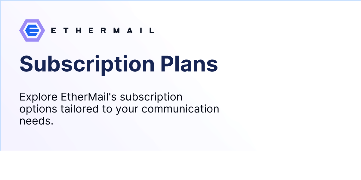 Subscription Plans | EtherMail